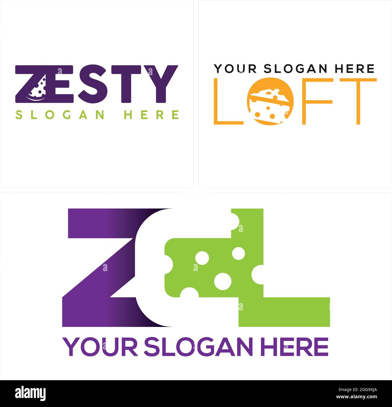 Icon cheese combination lettering logo design Stock Vector Image & Art ...