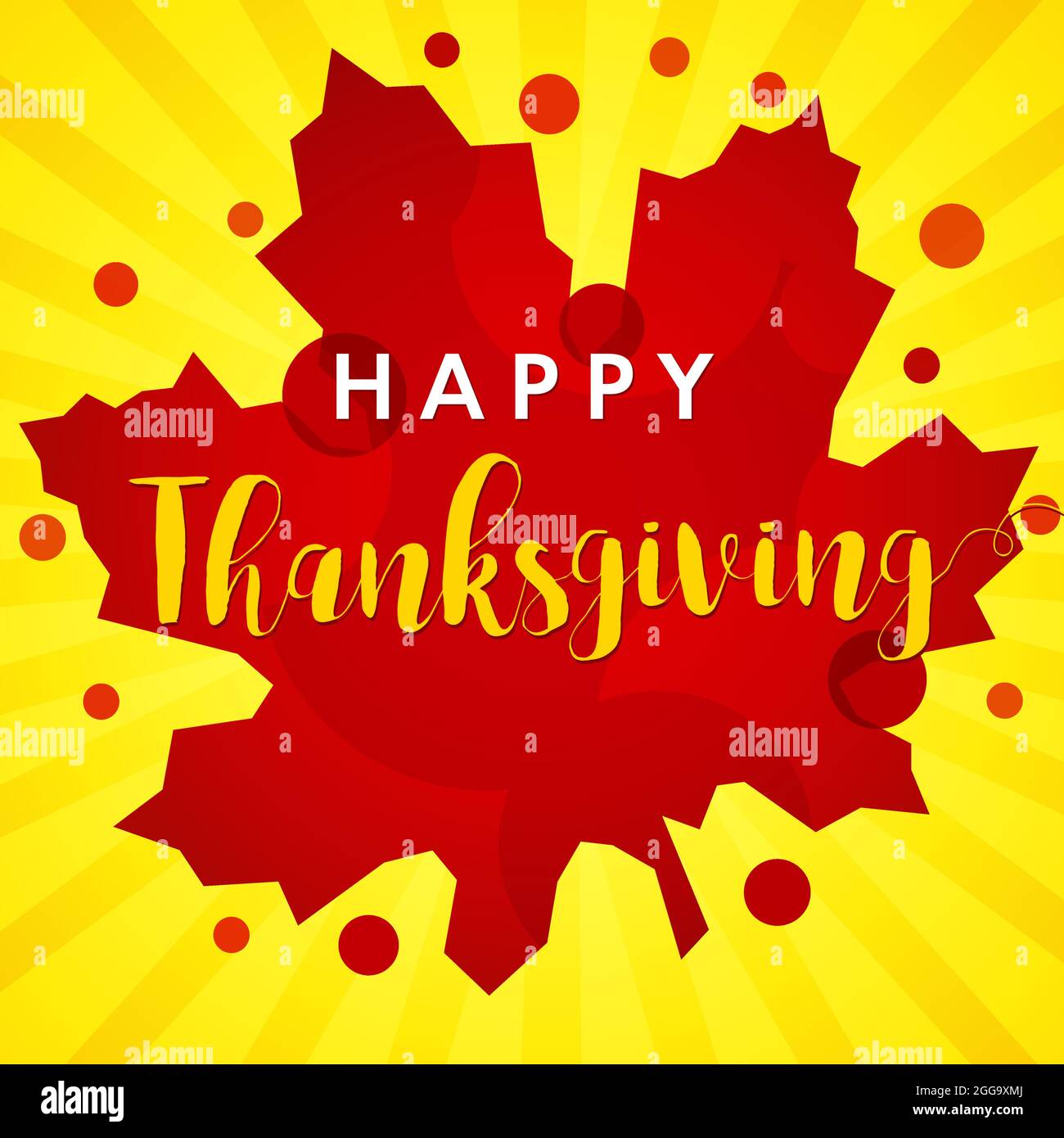 Bouquet yellow leaves in Stock Vector Images - Alamy