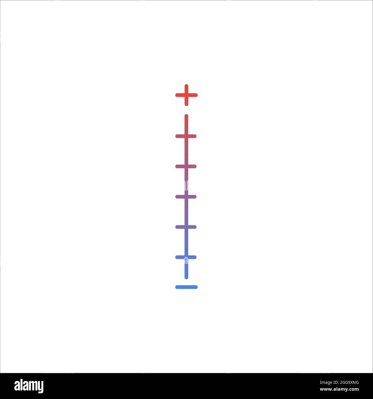 Plus minus Measuring scale, markup for rulers or equipment. Stock ...