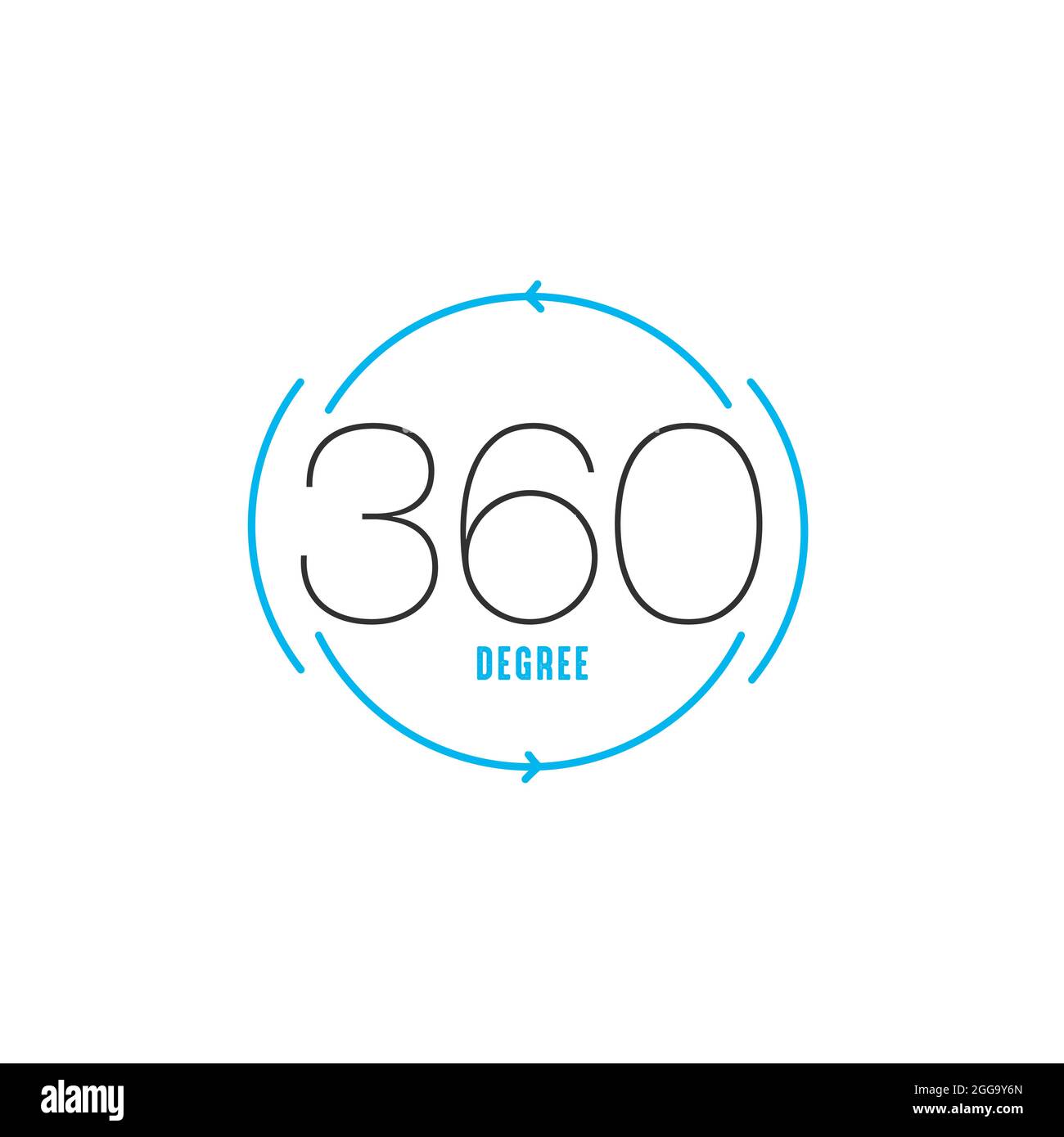 Angle 360 degrees sign icon. Geometry math symbol. Full rotation ...