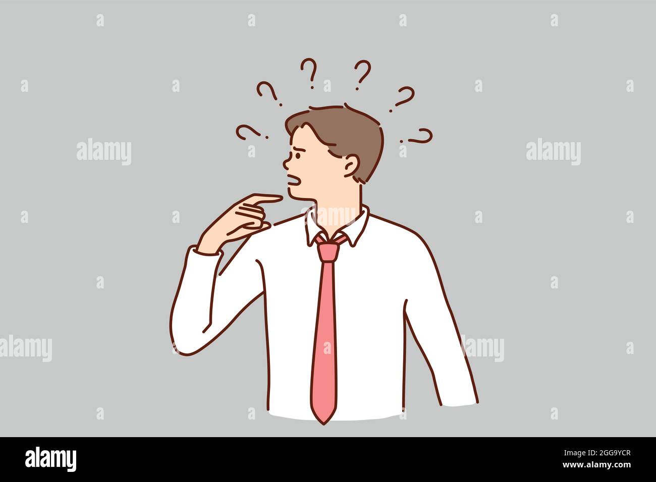 Frustration, challenge and risks concept. Young frustrated businessman ...