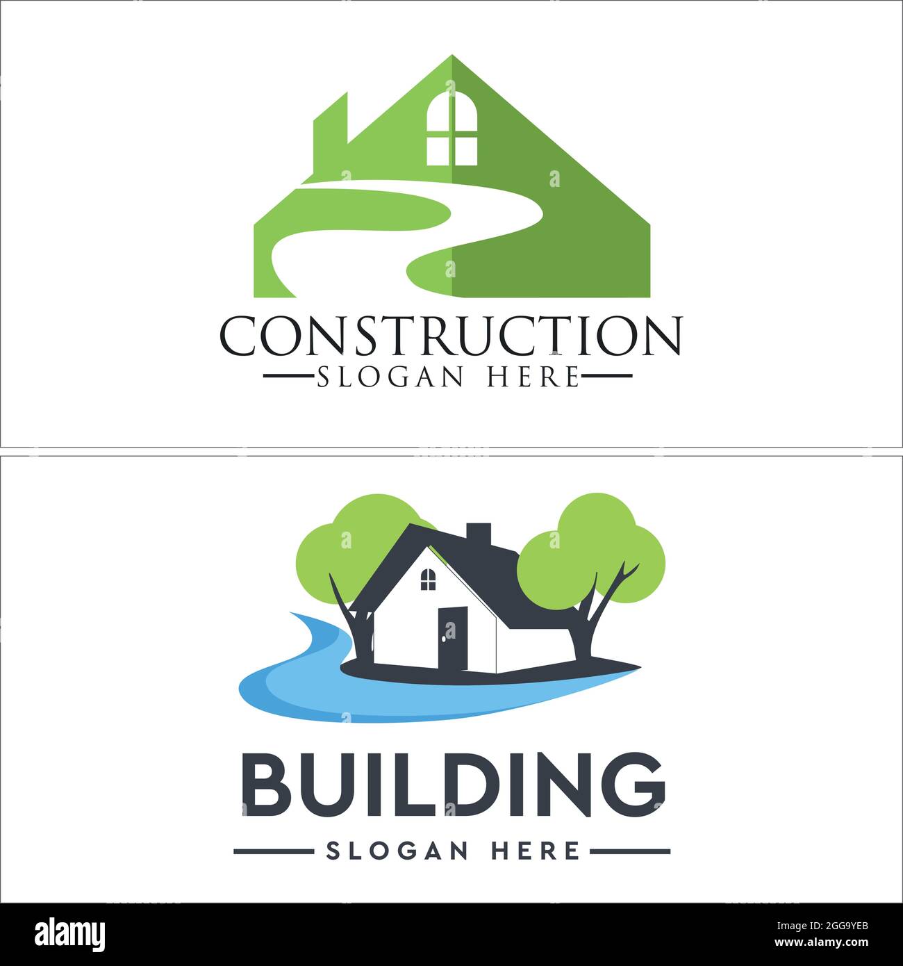 Construction home building illustration vector logo design Stock Vector ...