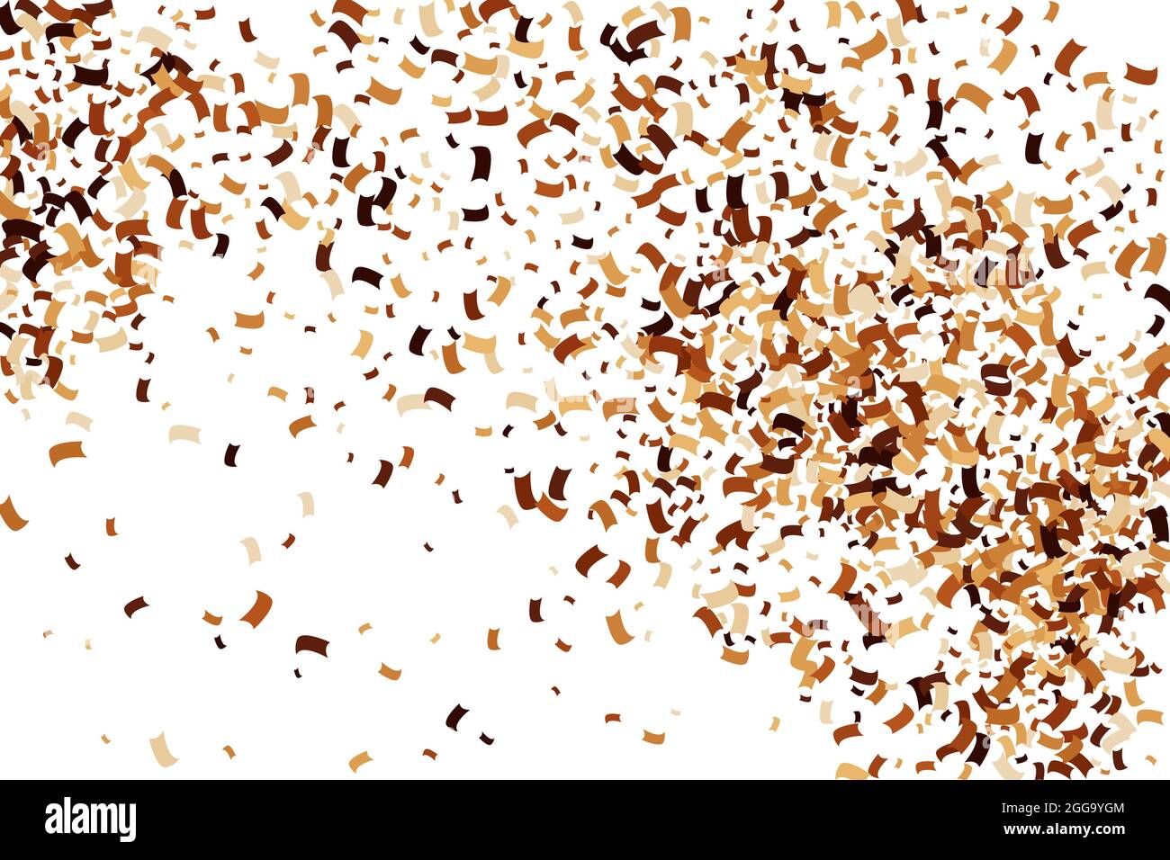 Coffee Color Confetti Isolated on White Background. Chocolate Shades ...