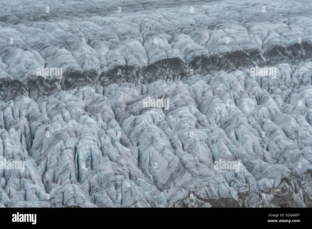 details of the ice structure on Aletsch Glacier in the swiss alps Stock ...