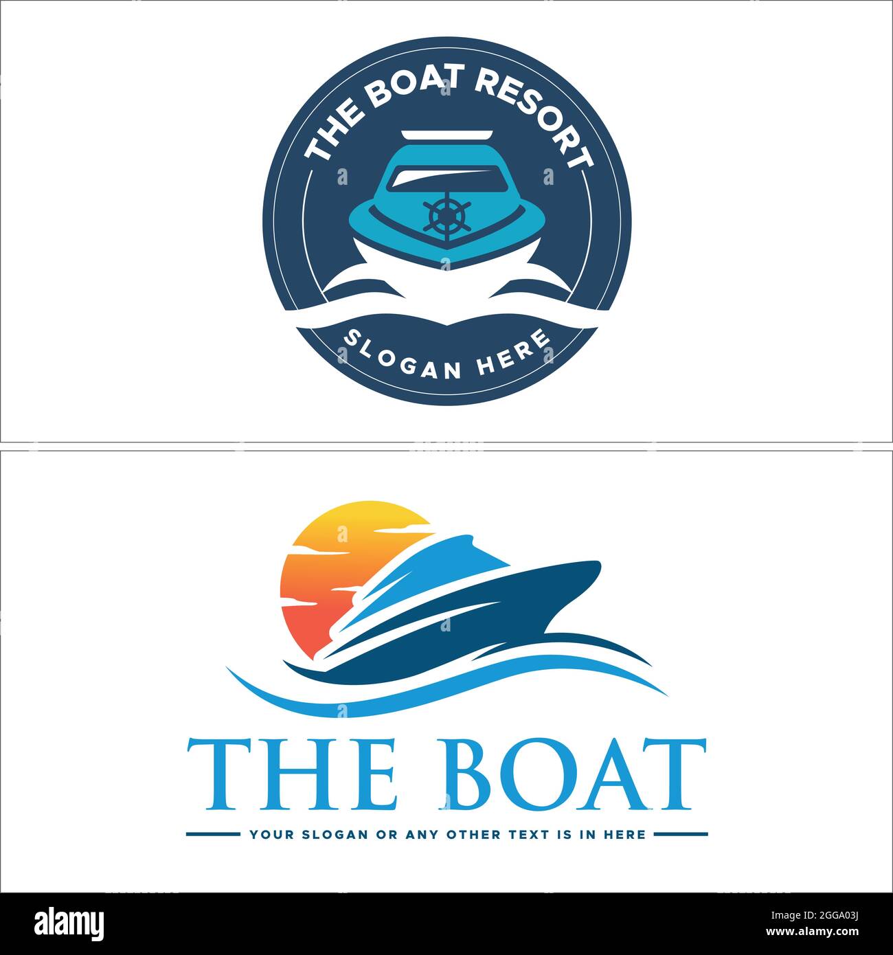 Yacht logo template design travel recreation nautical Stock Vector ...