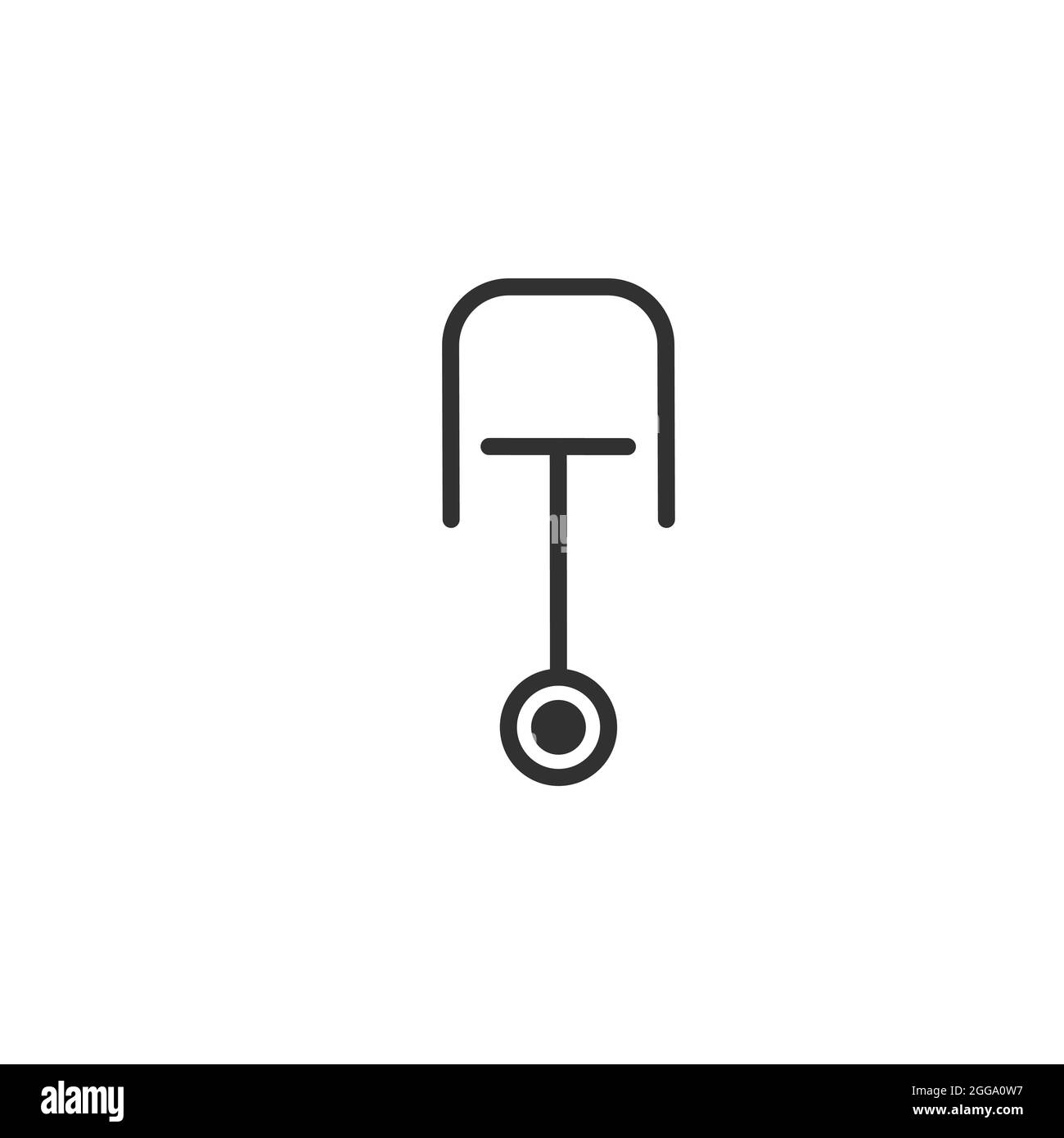 Piston engine linear icon. Stock Vector illustration isolated on white ...