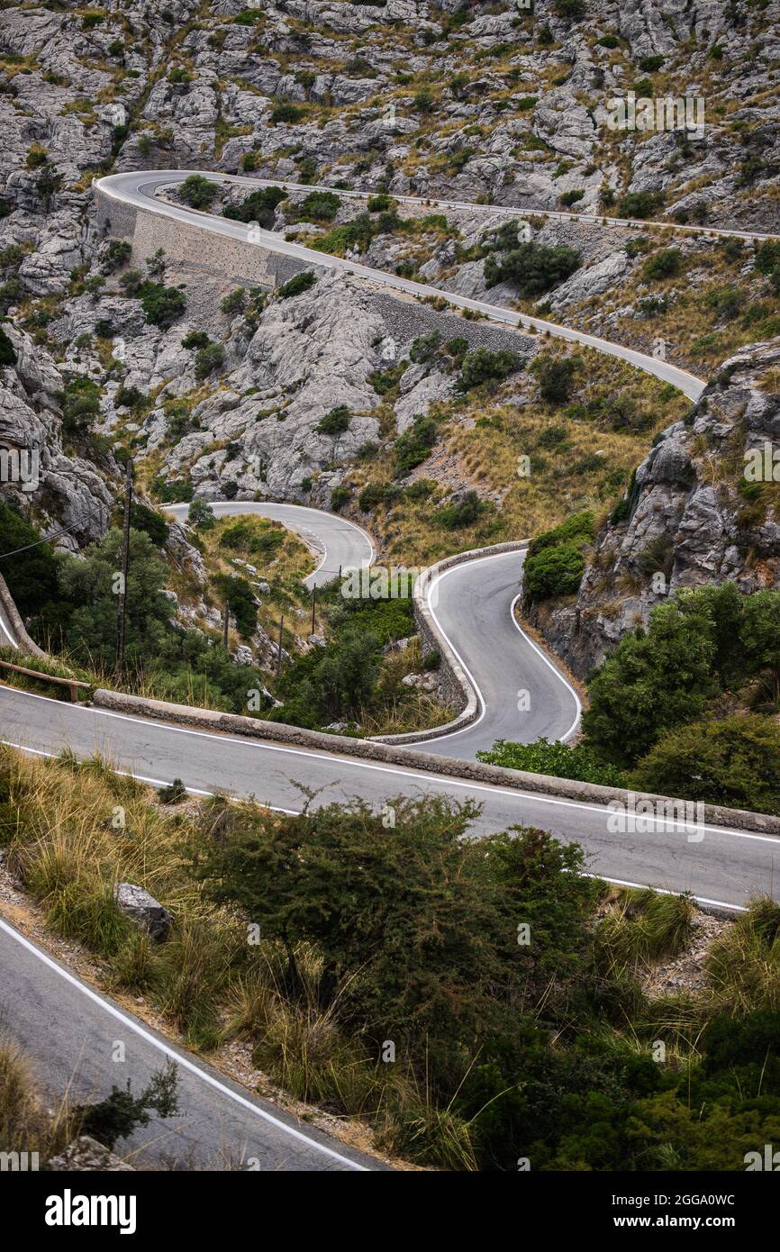 Sa Calobra road in Mallorca, Spain. One of the best roads in the world ...