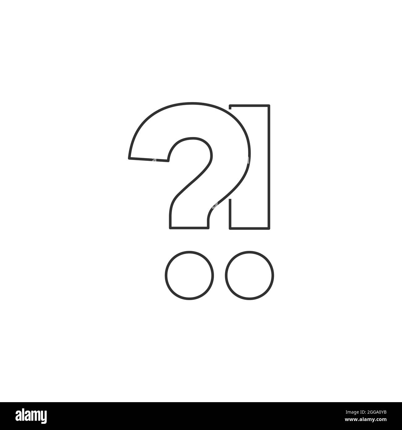 Question mark and exclamation point linear icon. Stock Vector ...