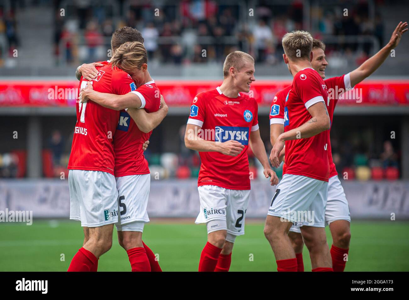 Silkeborg, Denmark. 29th Aug, 2021. Nicklas Helenius (11) of Silkeborg ...