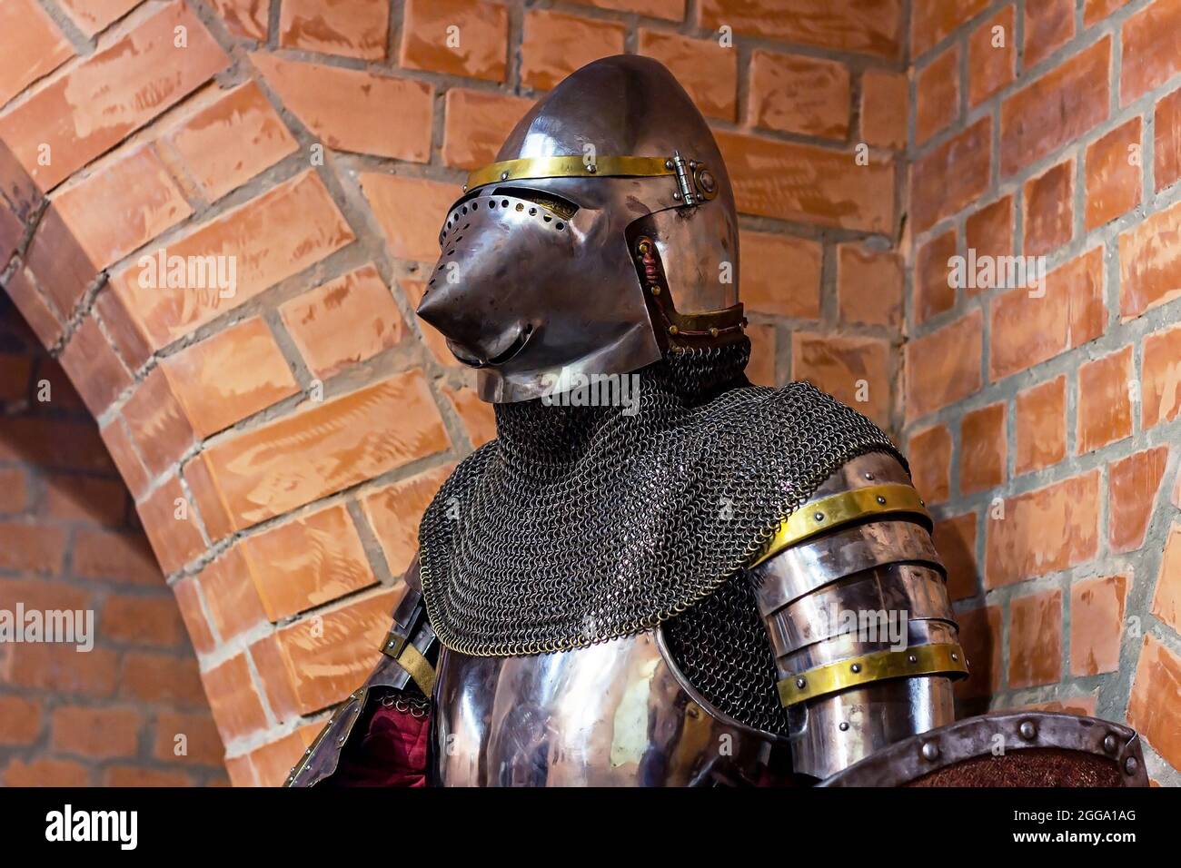 Old historical medieval iron knight armor for ancient warriors ...