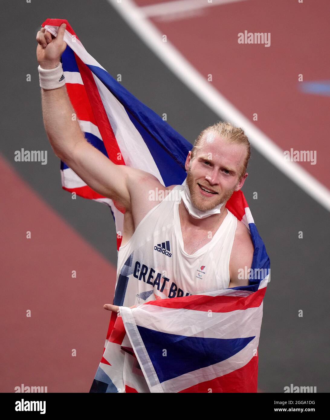 Great Britain's Jonnie Peacock reacts after confirming a joint Bronze ...