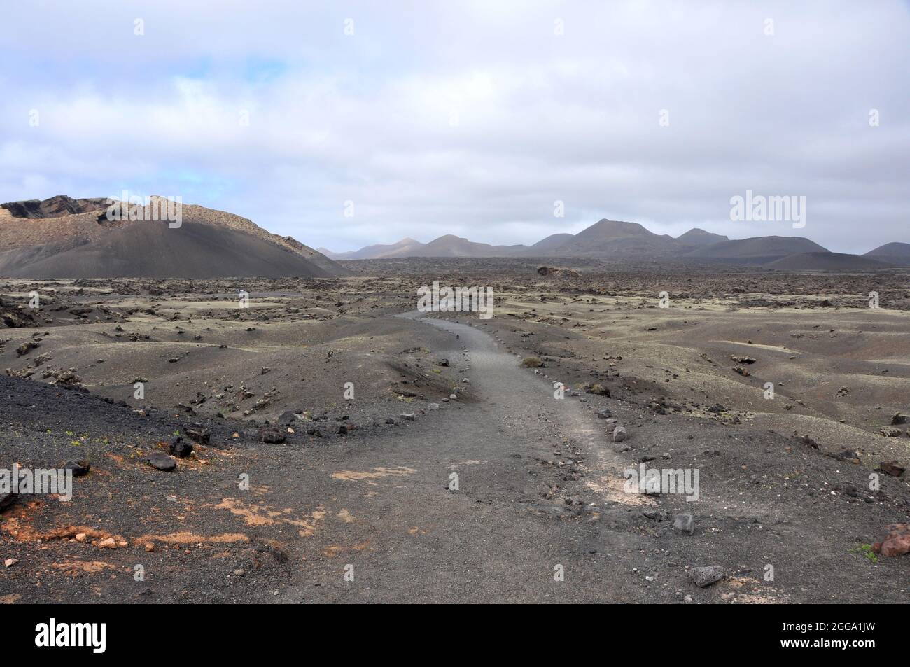Barren volcanic landscape of Spanish island Lanzarote Stock Photo - Alamy