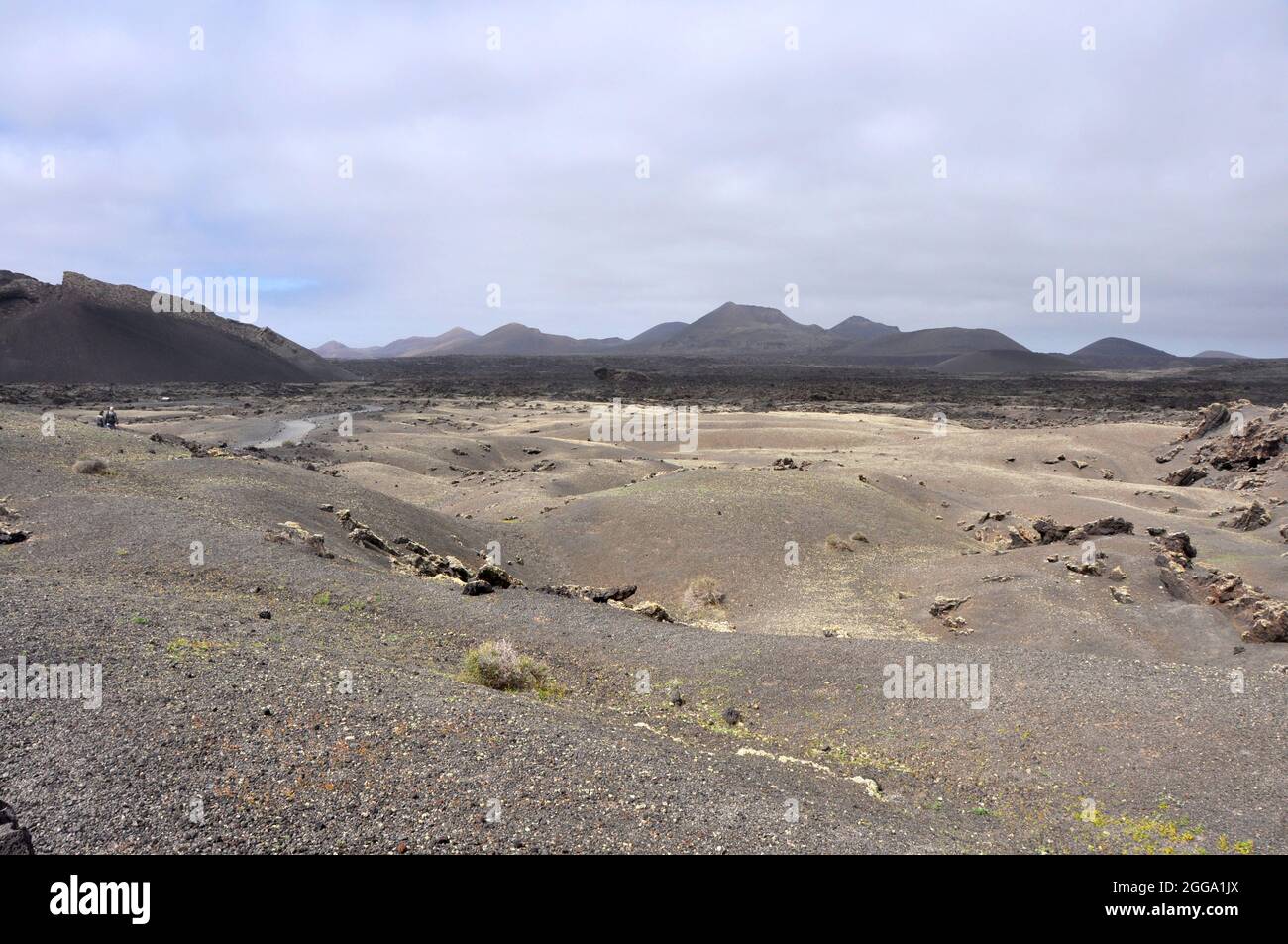 Barren volcanic landscape of Spanish island Lanzarote Stock Photo - Alamy