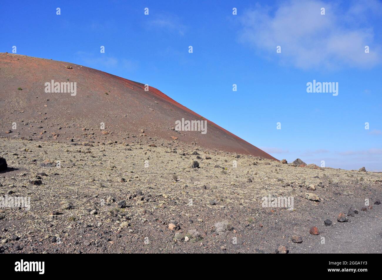 Barren volcanic landscape of Spanish island Lanzarote Stock Photo - Alamy
