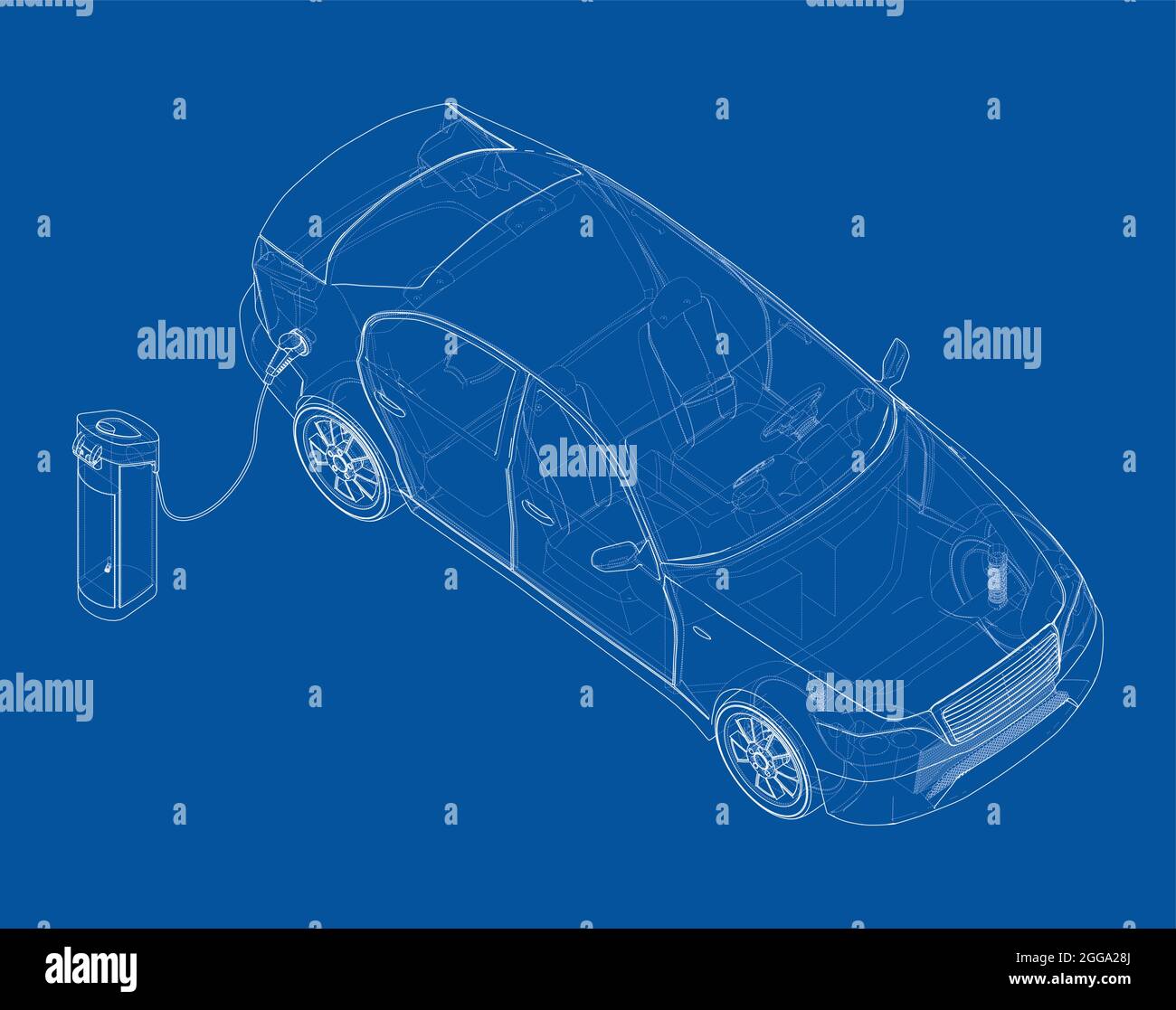 Electric car charging station. Electromobile Stock Vector Image & Art ...
