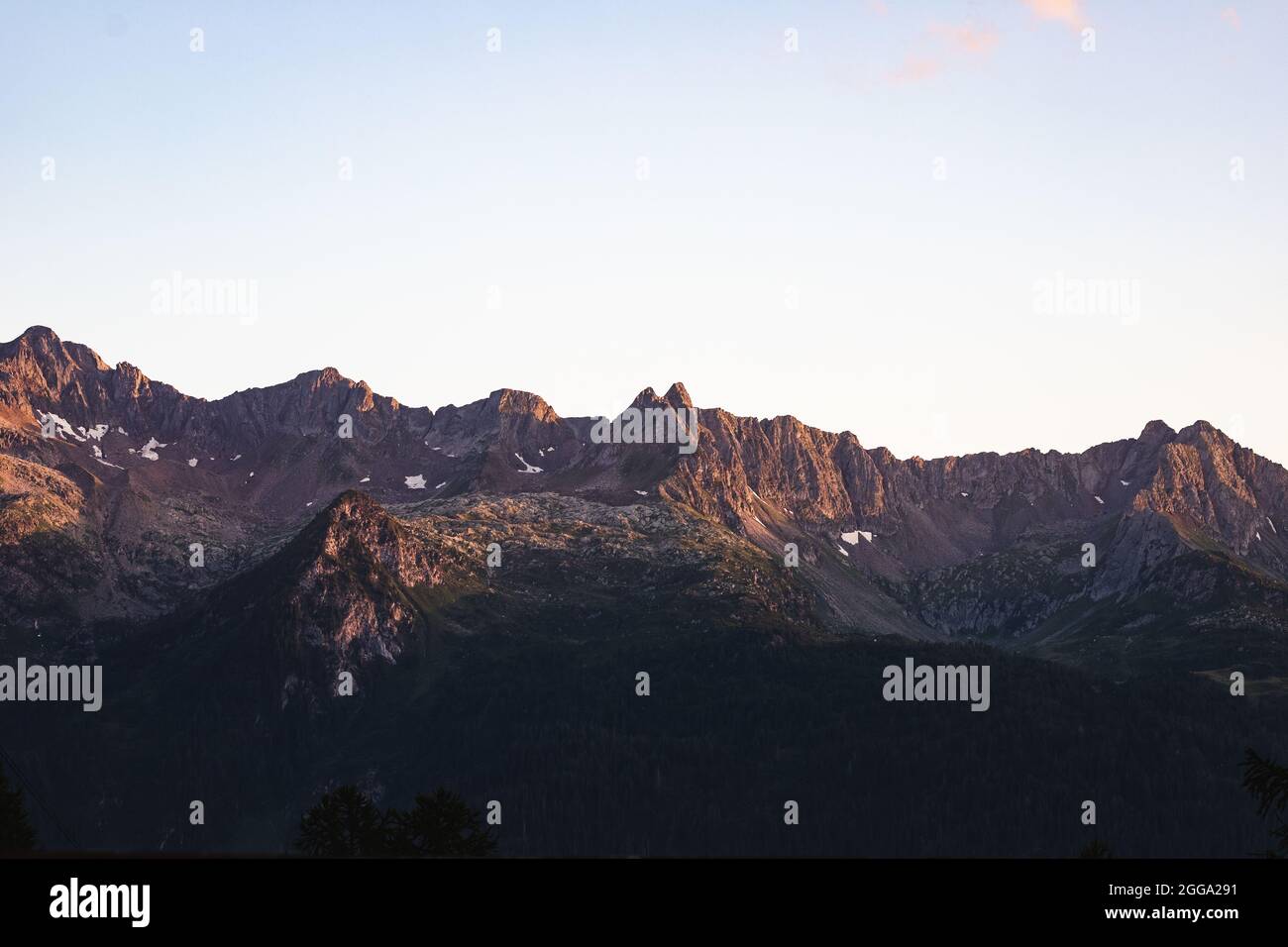 Switzerland mountains during golden hour hi-res stock photography and ...