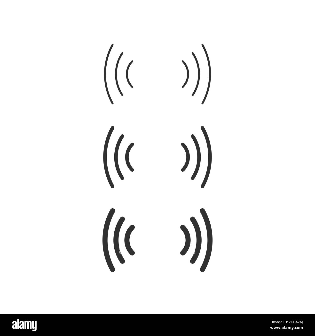 Wifi icon set. Wireless wi-fi network sign. Internet symbol. Linear ...