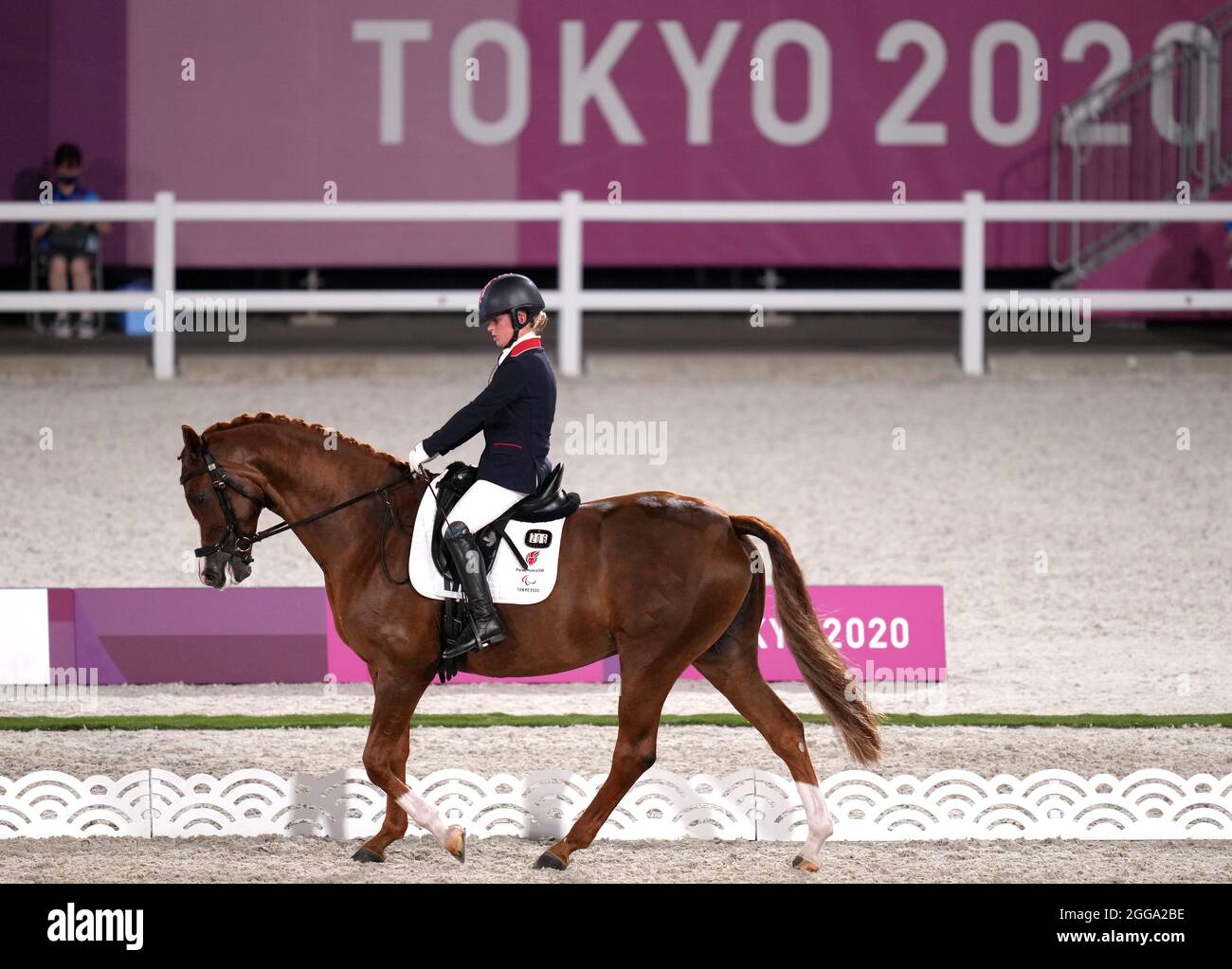 Great Britain's Georgia Wilson with horse Sakura compete in the ...