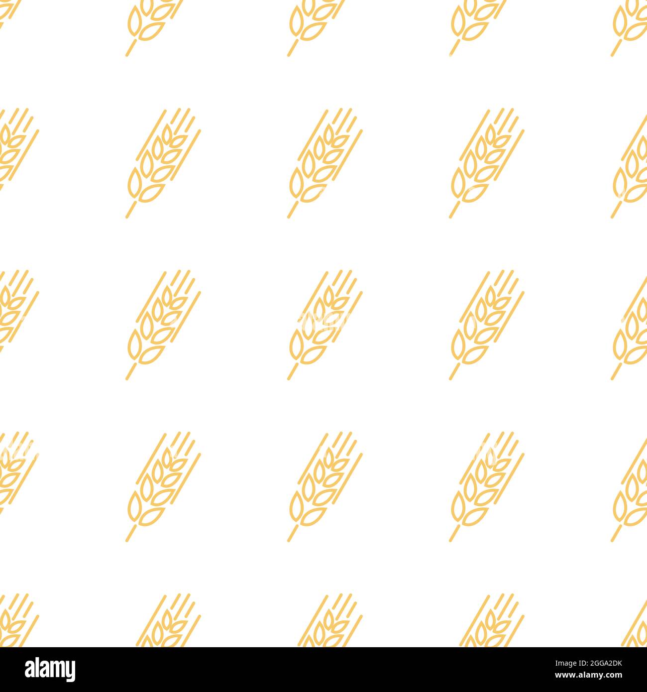 Seamless pattern with ears of wheat. Ornament can be used for gift ...