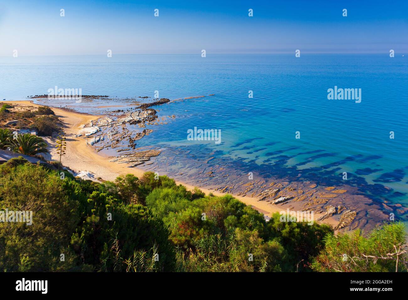 Top view of the Realmonte beach in Agrigento., Sicily. Italy Stock ...