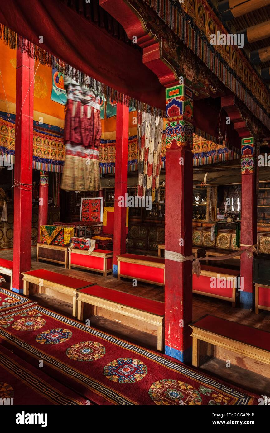 Inside Lamayuru gompa Buddhist monastery. Ladakh, India Stock Photo - Alamy