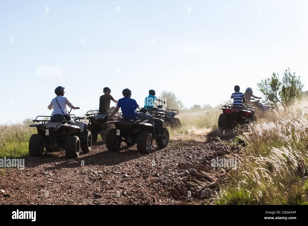 JOHANNESBURG, SOUTH AFRICA - Aug 11, 2021: A quad bike adventure in ...