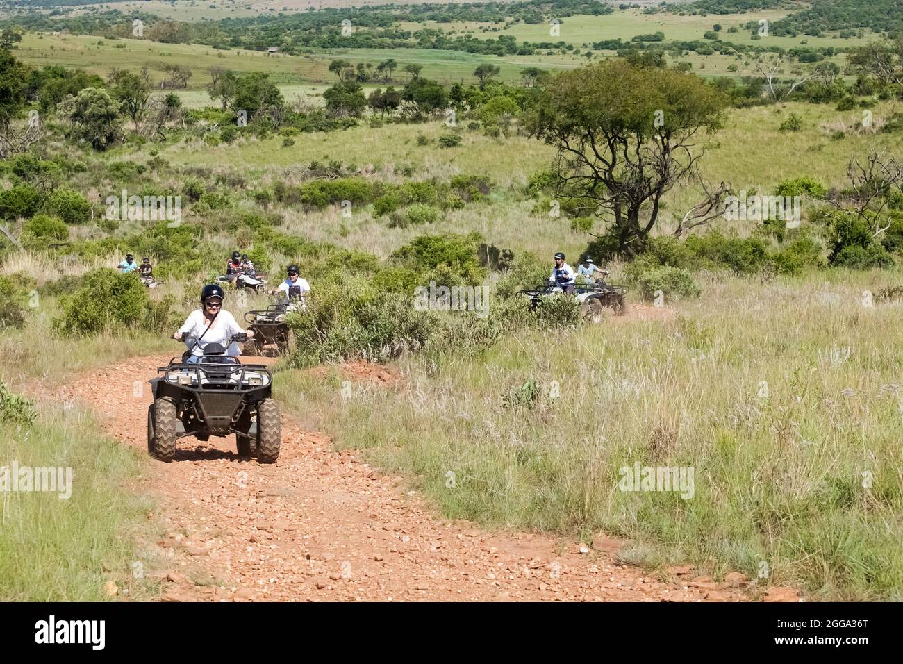 JOHANNESBURG, SOUTH AFRICA - Aug 11, 2021: A quad bike adventure in ...