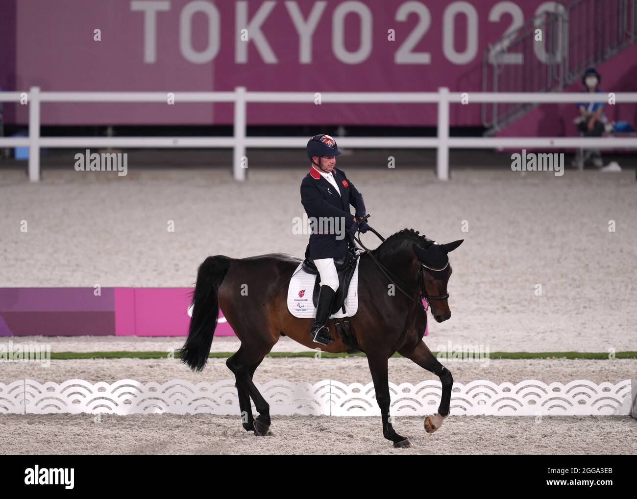 Great Britain's Lee Pearson with horse Breezer compete in the Dressage ...