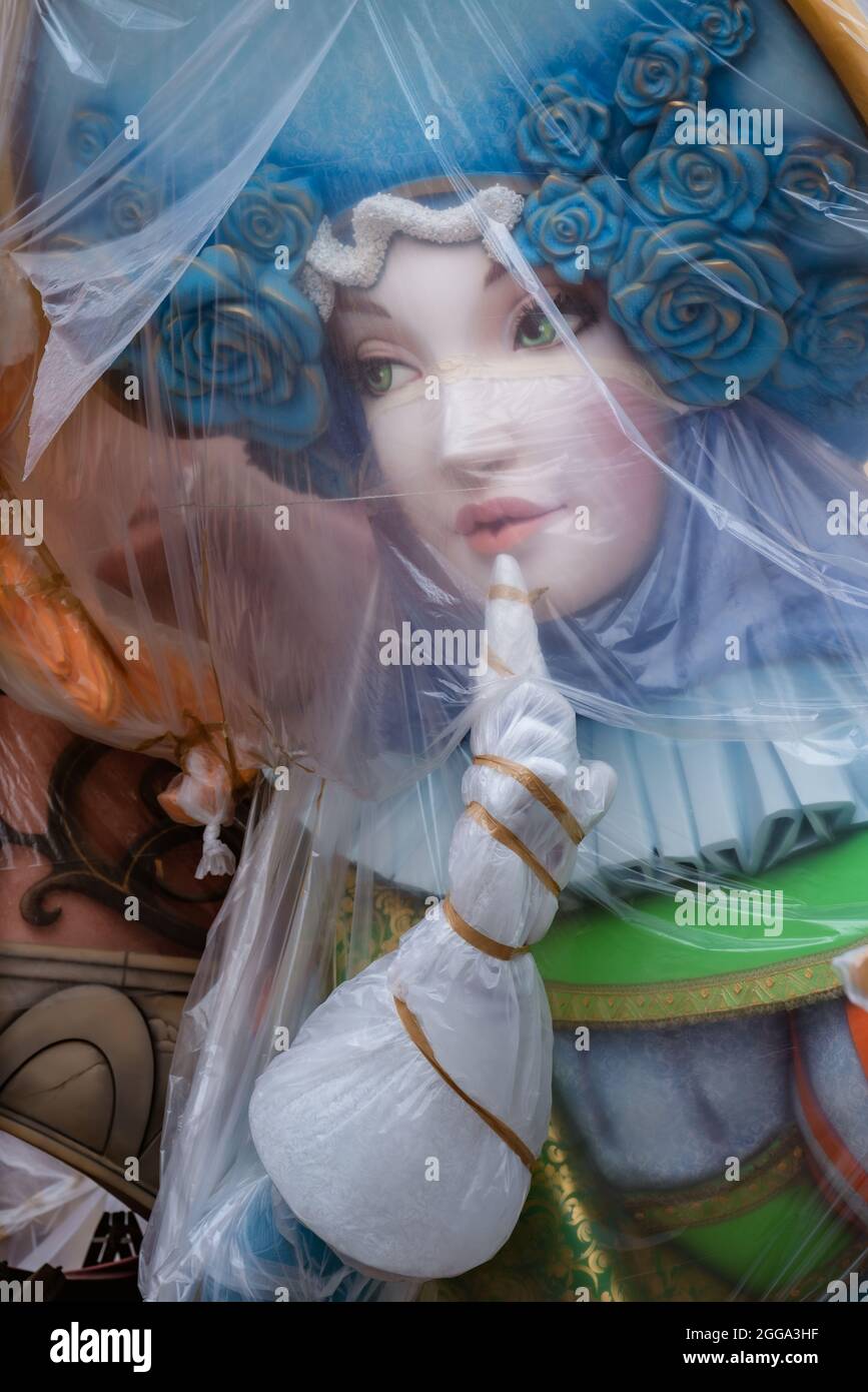 Valencia, Spain. August 30, 2021. Ninots de la falla Convent of ...