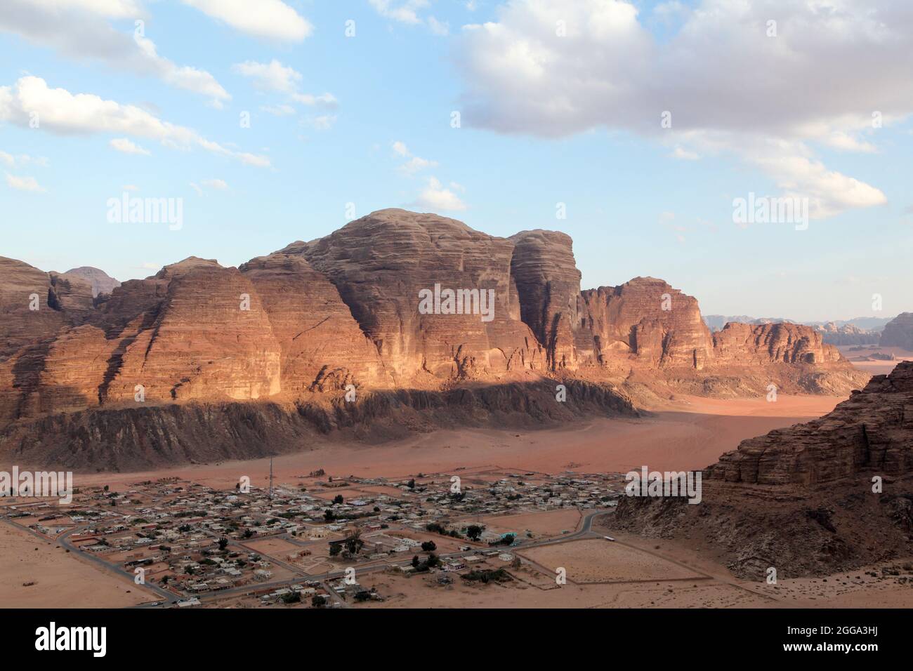 Wadi Rum desert, Jordan the Rum village Stock Photo - Alamy