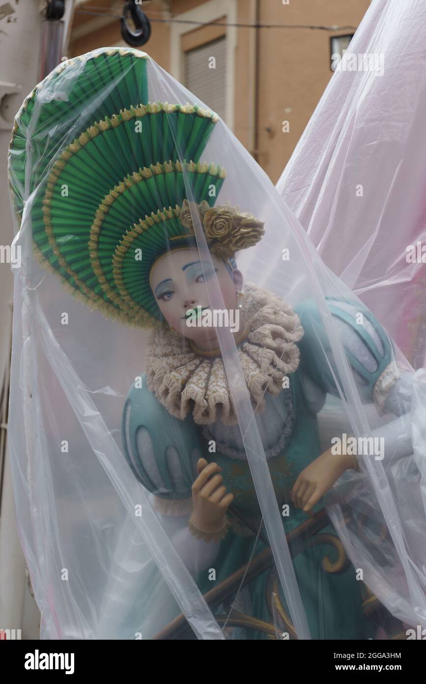 Valencia, Spain. August 30, 2021. Ninots de la falla Convent of ...