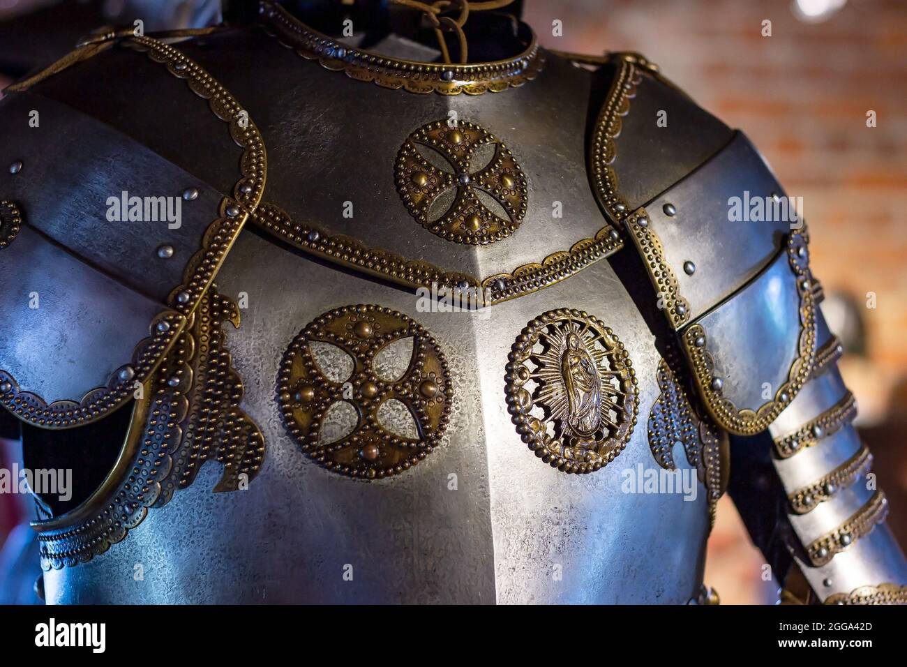 Old historical medieval iron knight armor for ancient warriors ...