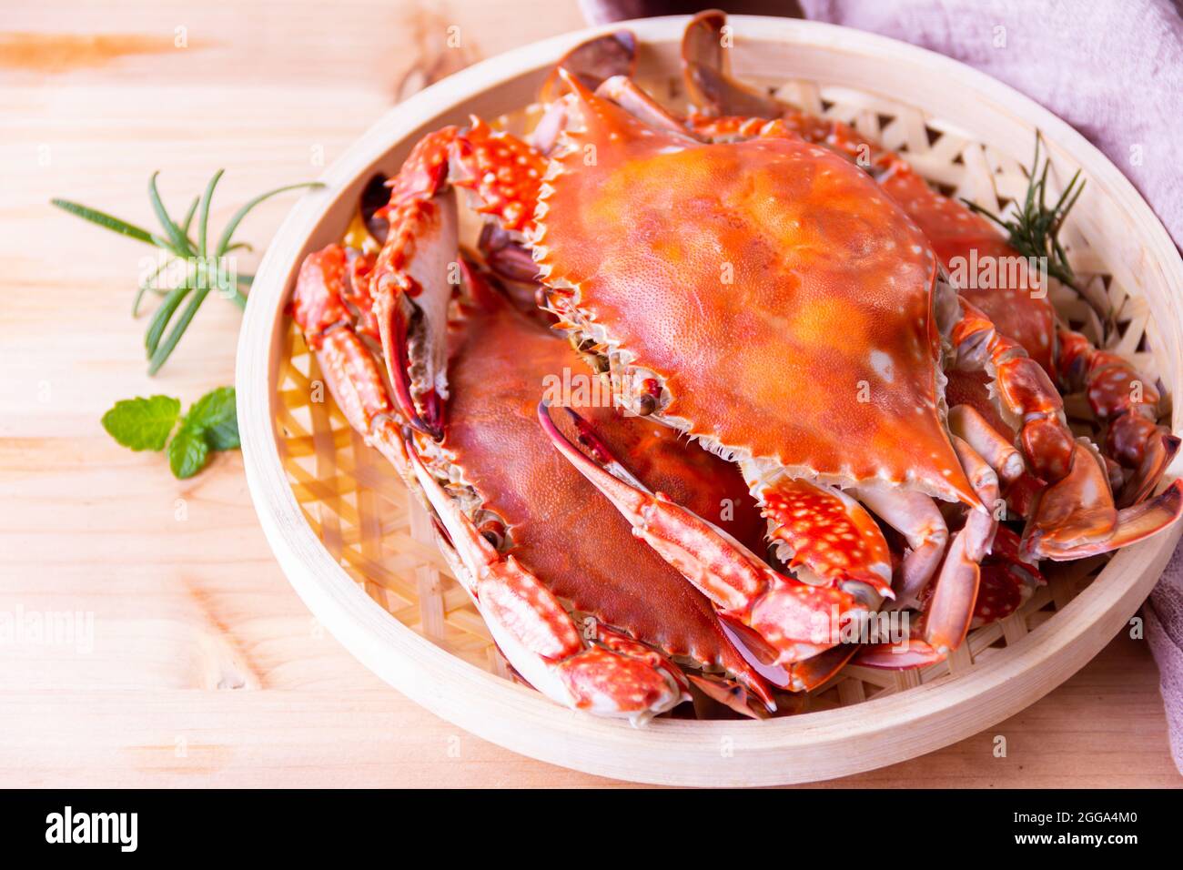 Blue Crab, boiled blue Crab gourmet, Seafood background Stock Photo - Alamy