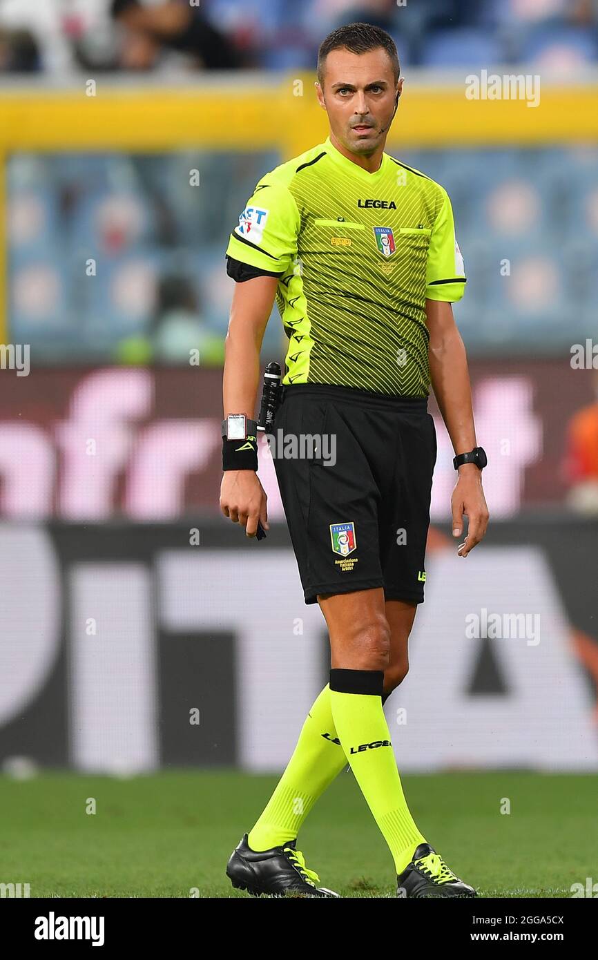 Luigi Ferraris stadium, Genova, Italy, August 29, 2021, The Referee of ...