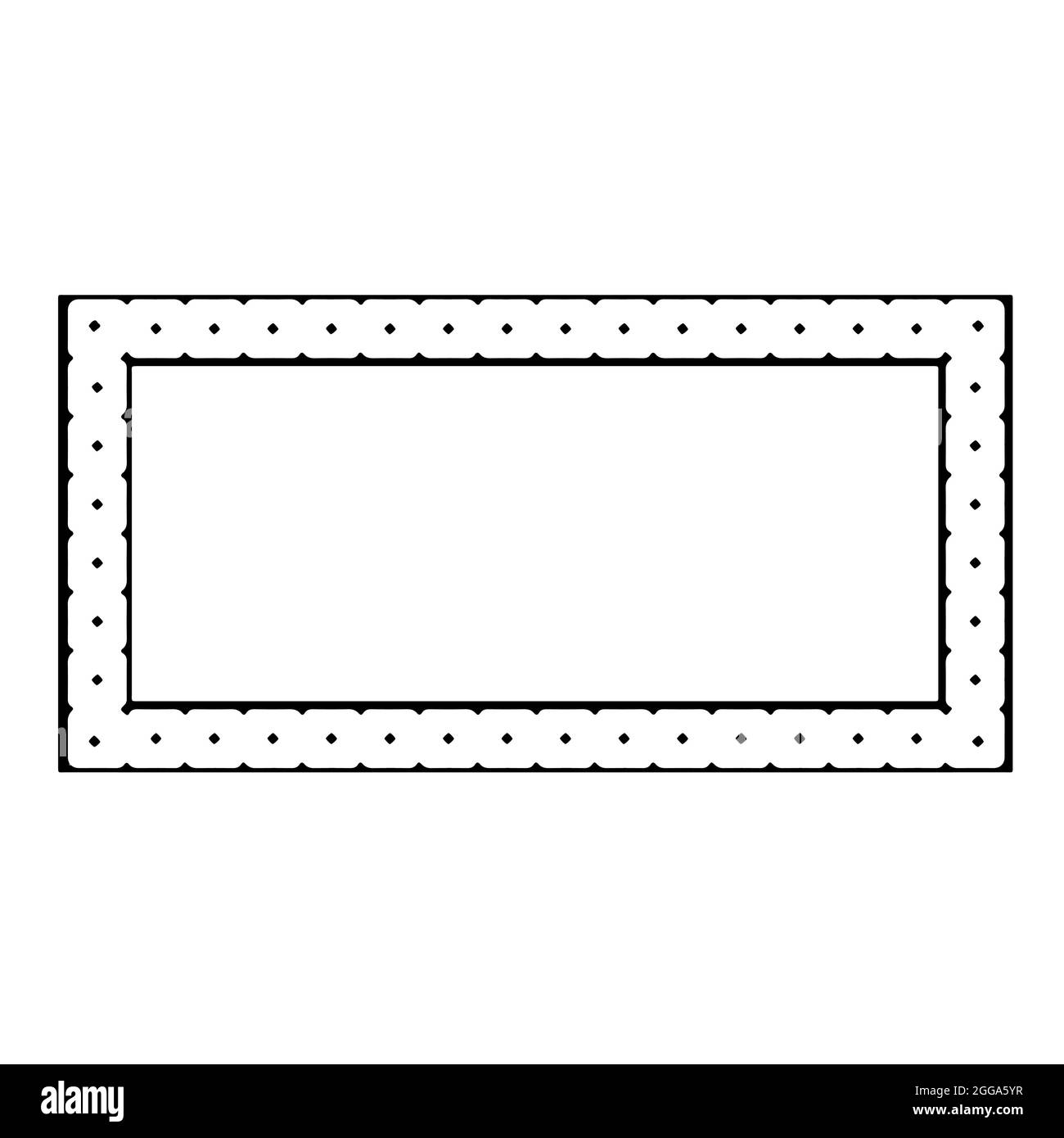 Black and white rectangular frame with ornament, vector certificate ...