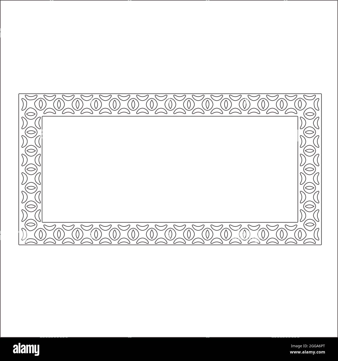 Decorative line art frames for design template. Elegant element for ...