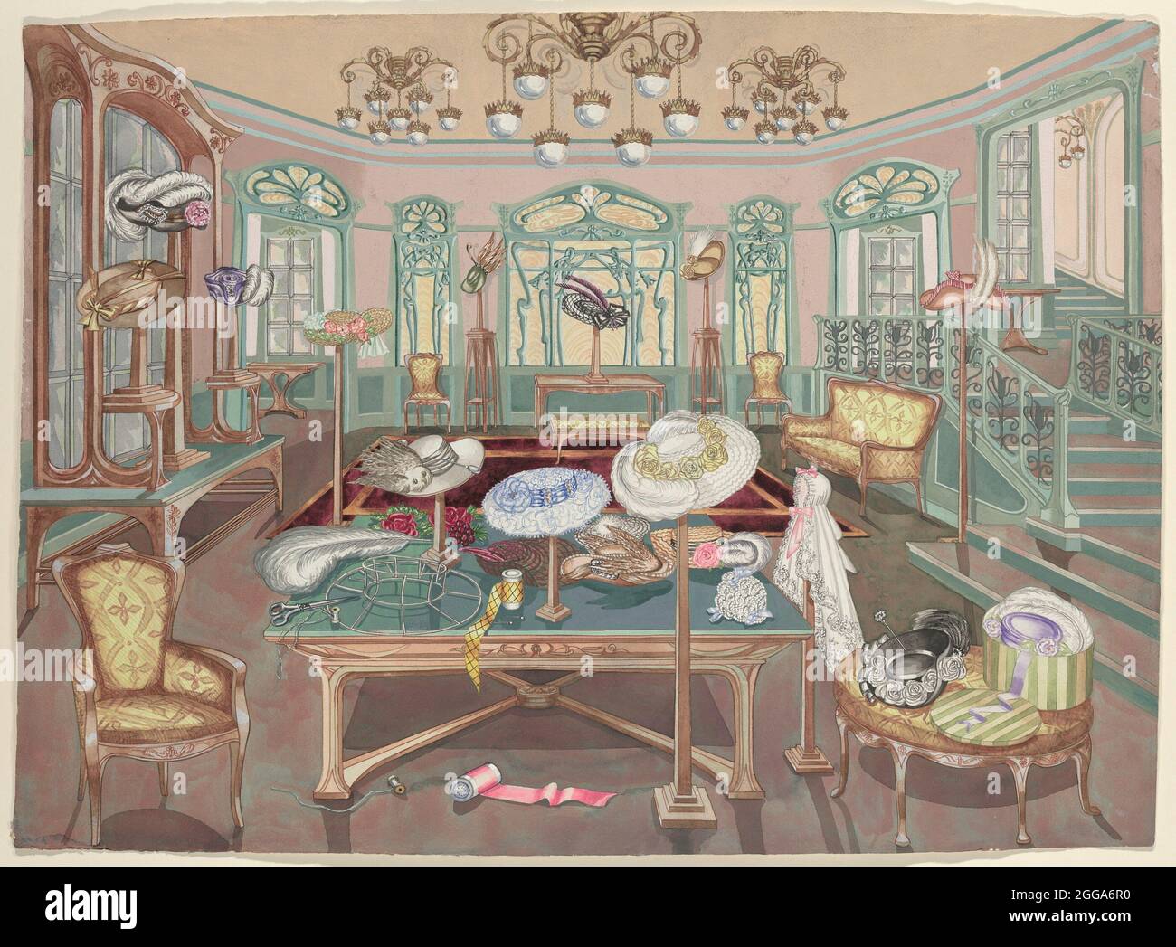 Millinery Shop, 1905, 1935/1942 Stock Photo - Alamy