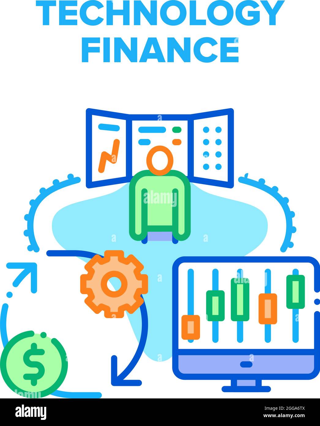 Technology Finance Vector Concept Illustration Stock Vector Image & Art ...