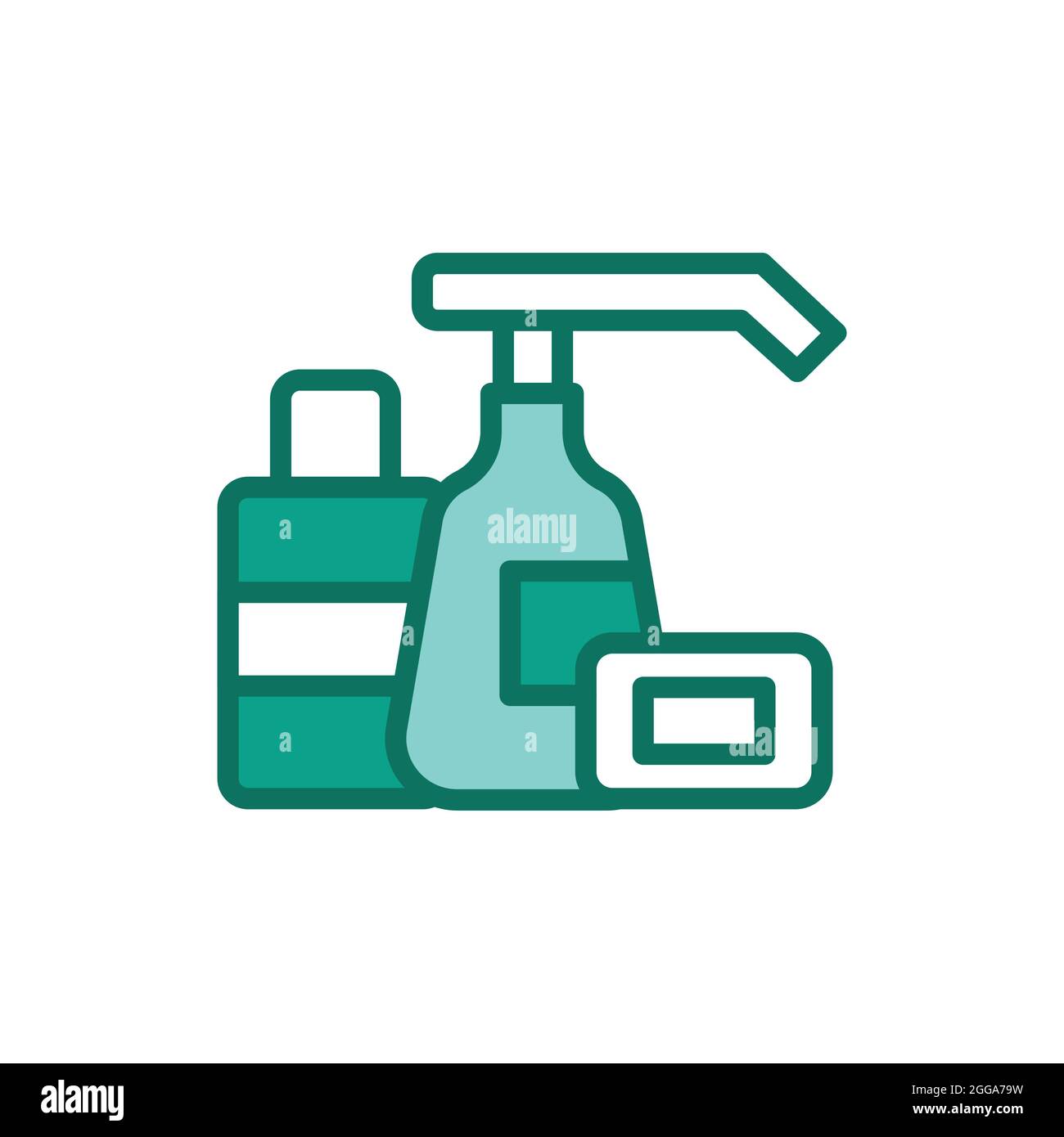 Antiseptic products color line icon. Isolated vector element. Outline ...
