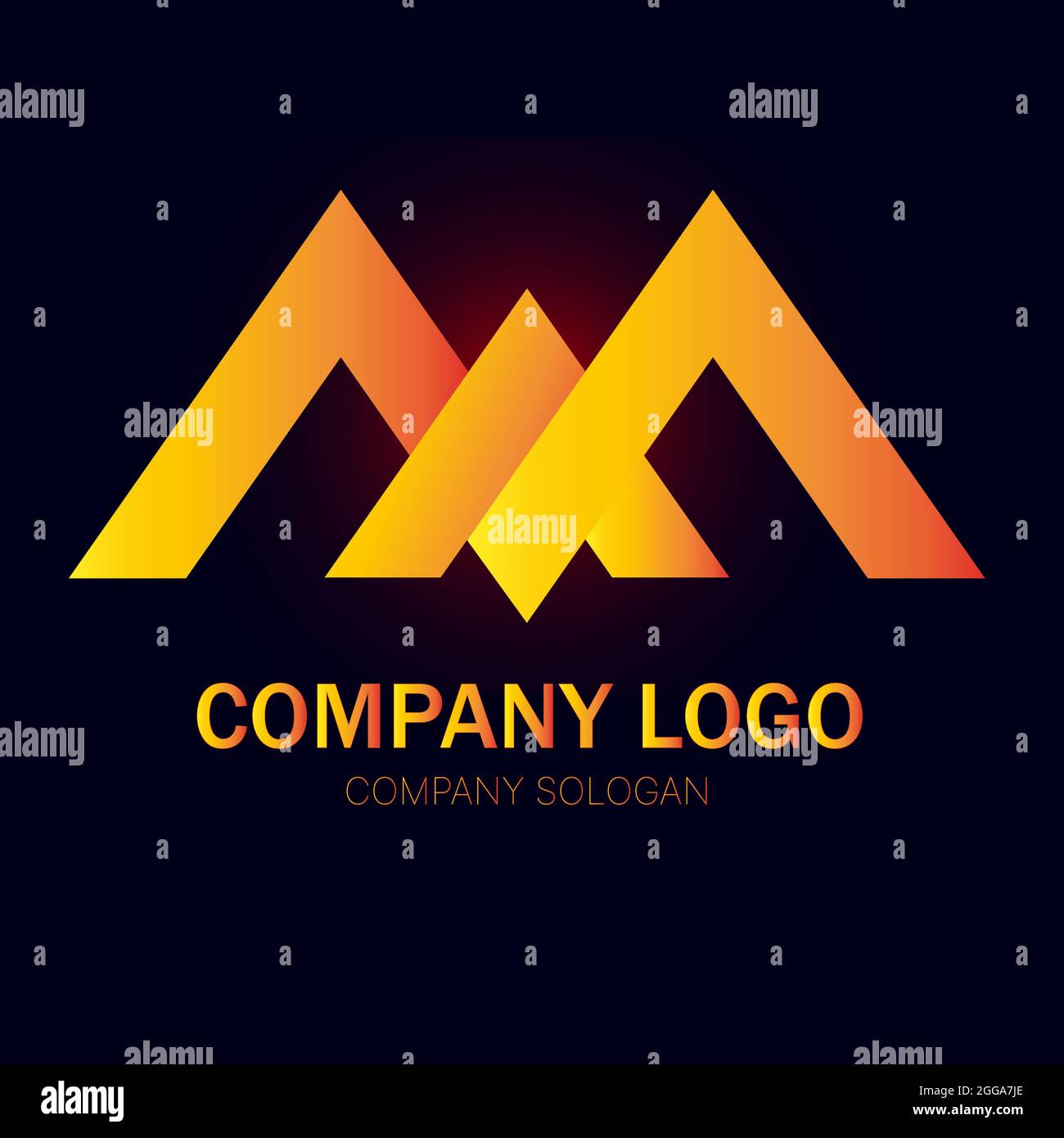 Vector illustration of modern abstract triangle logo vector business ...