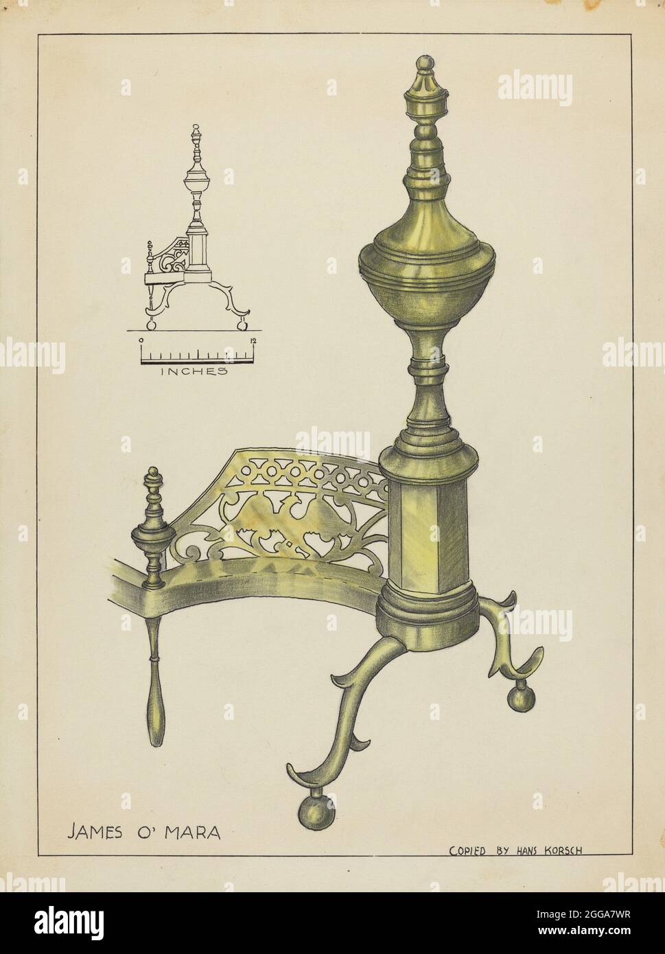 Andiron, c. 1953 Stock Photo - Alamy