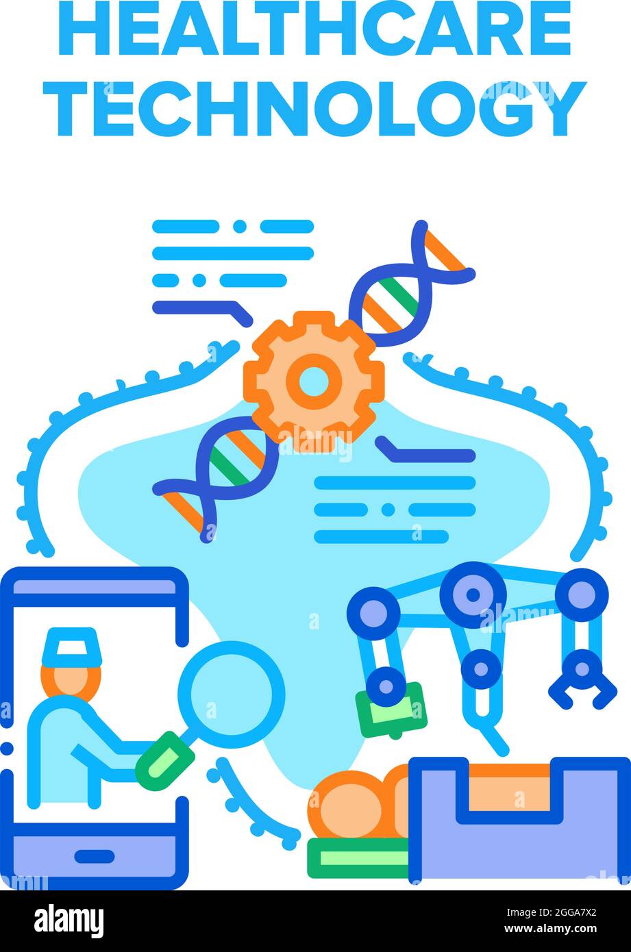 Healthcare Technology Vector Concept Illustration Stock Vector Image ...