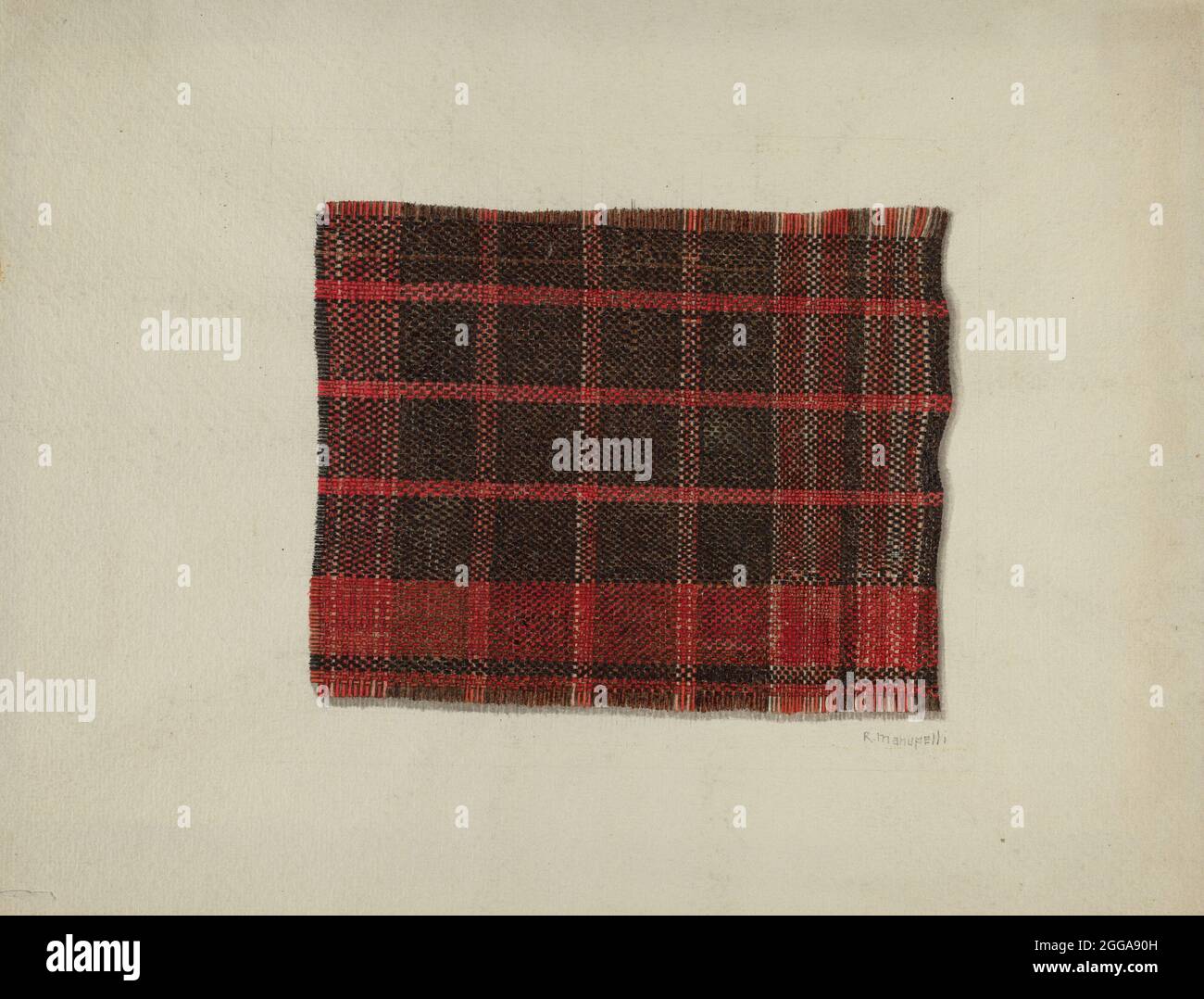 Piece of Wool Plaid, c. 1938 Stock Photo - Alamy