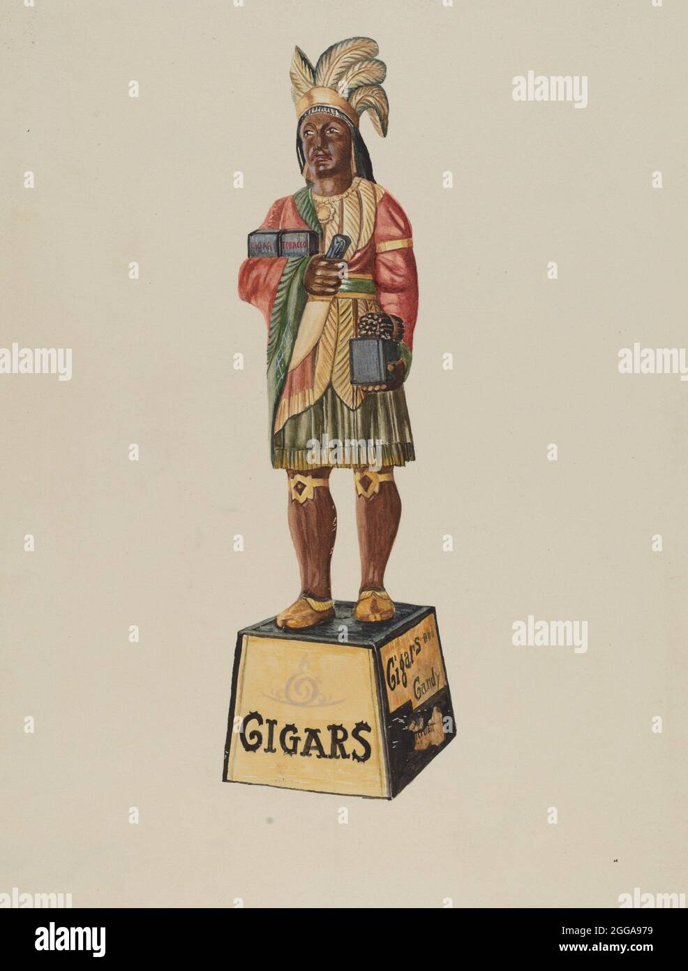 Cigar Store Indian, 1935/1942 Stock Photo - Alamy