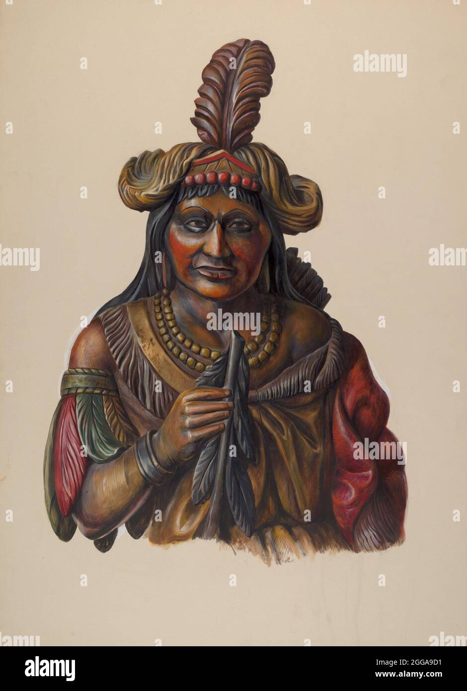 Cigar Store Indian, c. 1937 Stock Photo - Alamy