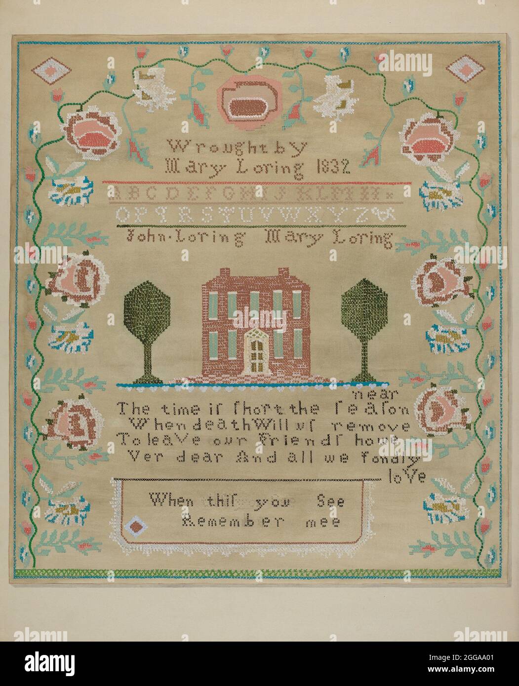 Needlepoint sampler hi-res stock photography and images - Alamy