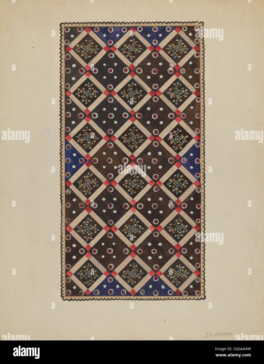 Button Rug, c. 1936 Stock Photo - Alamy