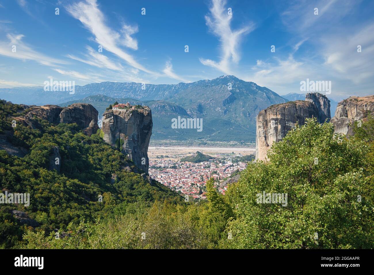 Meteora, Greece. Holy Monastery of the Holy Trinity Stock Photo - Alamy