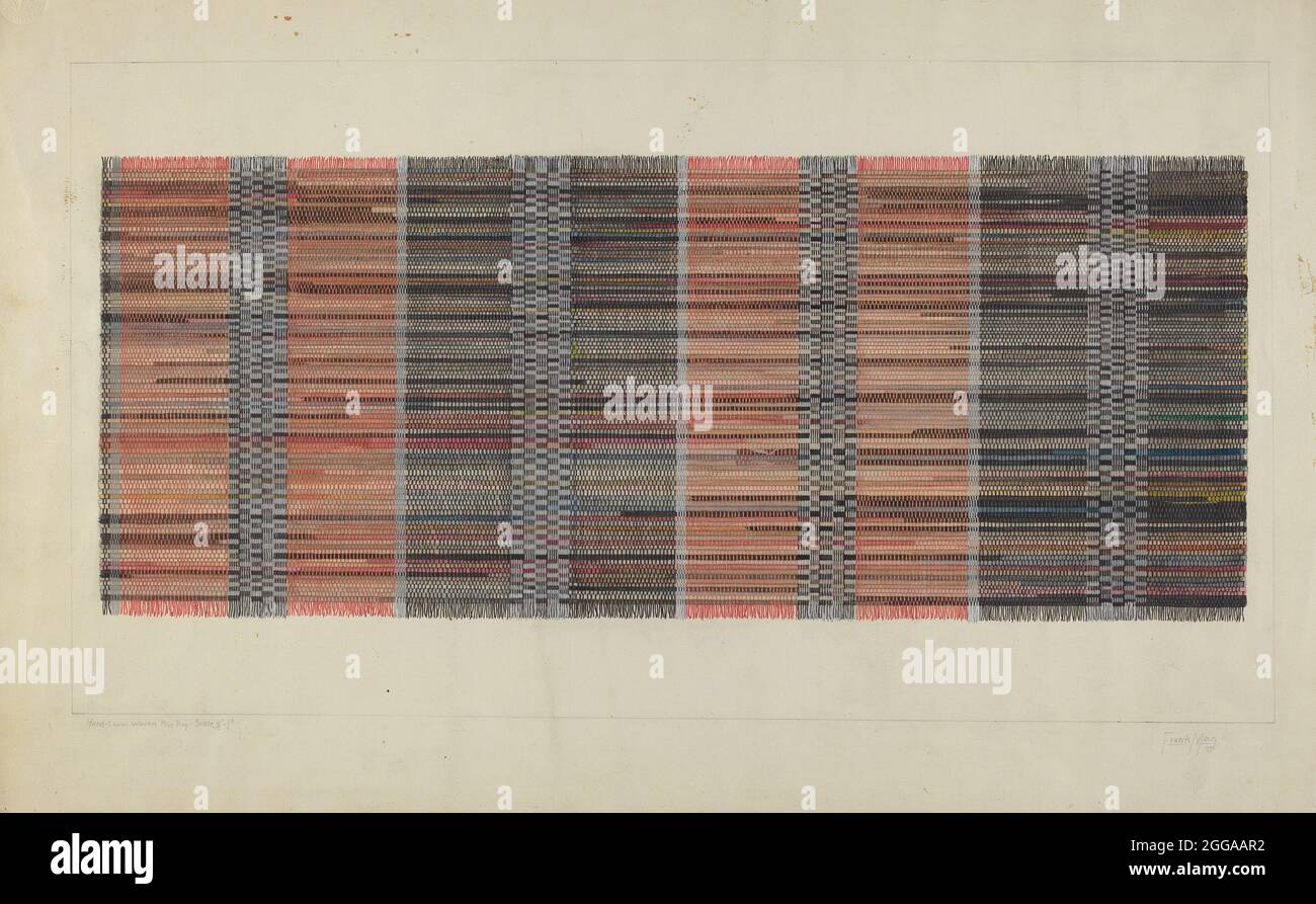 Woven Rag Carpet, c. 1937 Stock Photo - Alamy