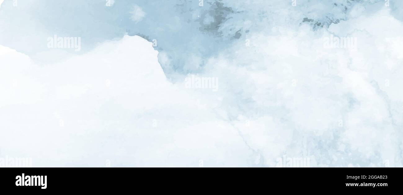 Abstract light blue watercolor hand-painted for background. Stains ...